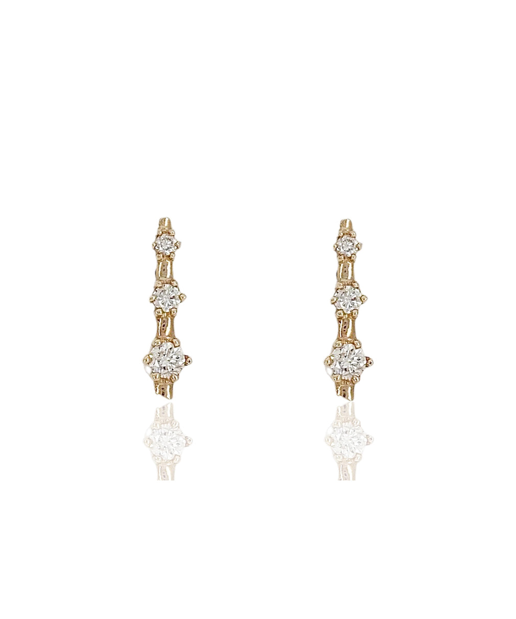14K Graduated Stick Studs – Vintage La Rose