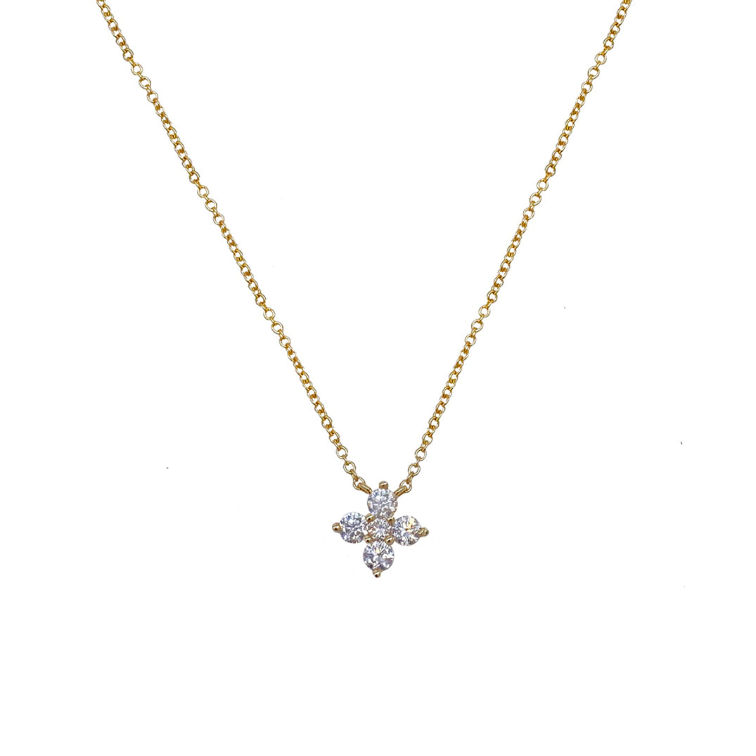 14k Gold Diamond Lucy Cross – Vintage La Rose